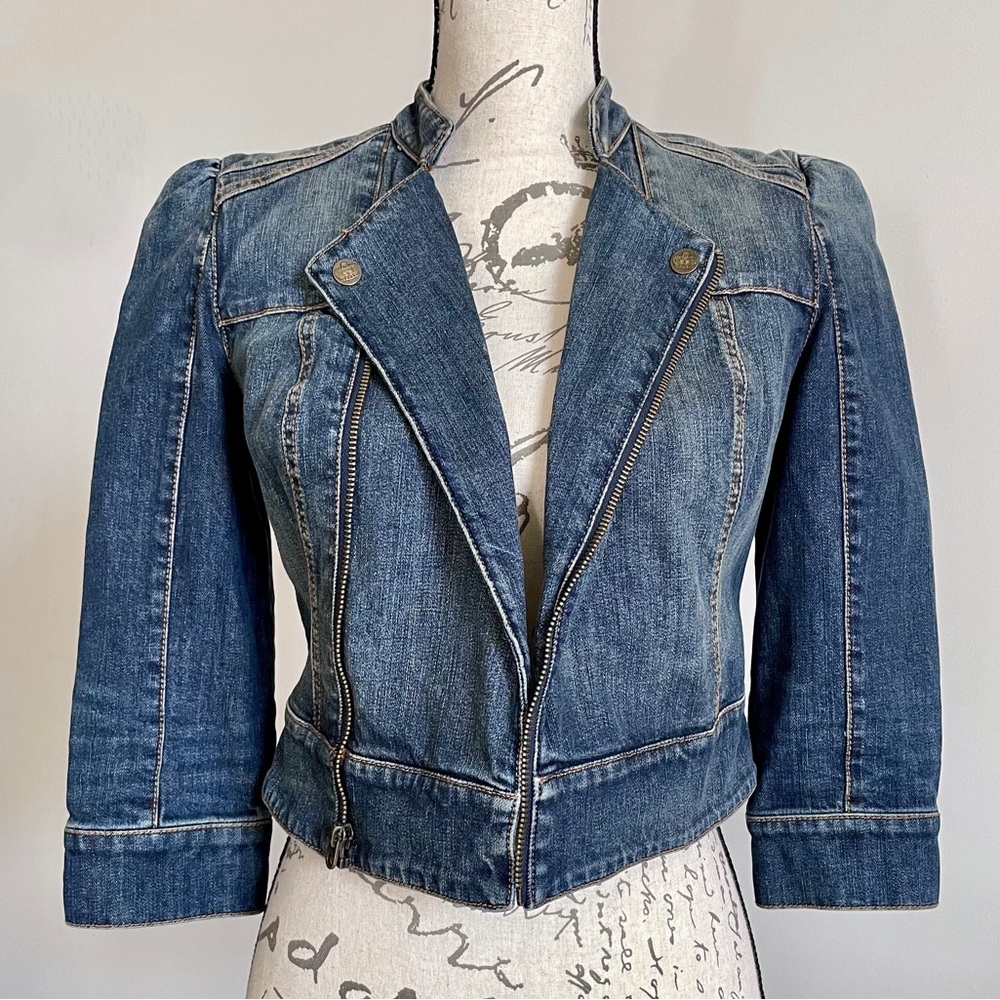 Juicy Couture Denim Crop Jacket - S - Gem